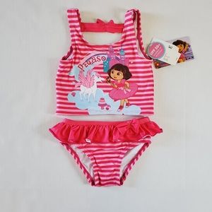 Nickelodeon | Swim | Dora The Explorer Bathing Suit Girls Tankini 3t ...